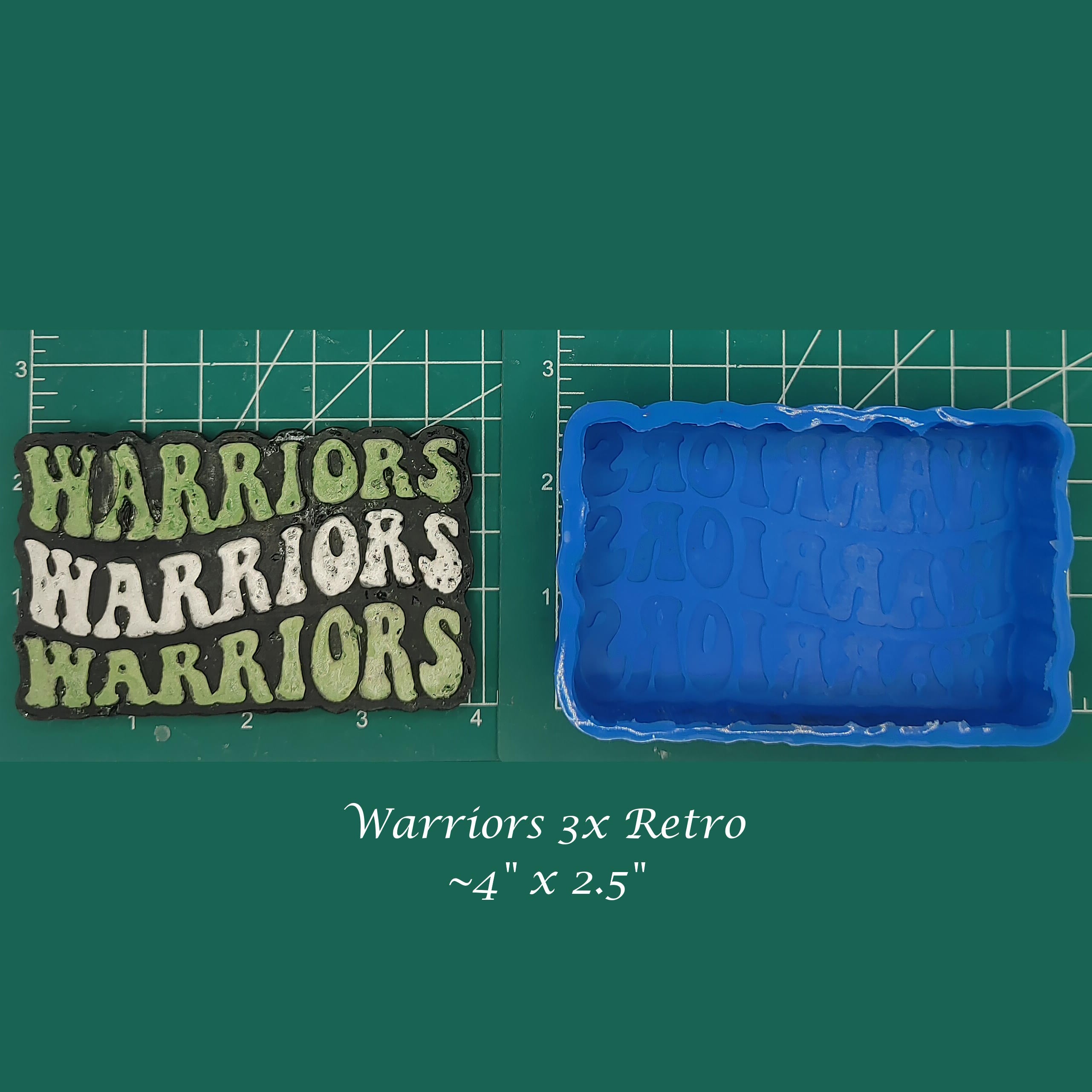 Warriors Warriors Warriors retro font - Silicone Freshie Mold ...